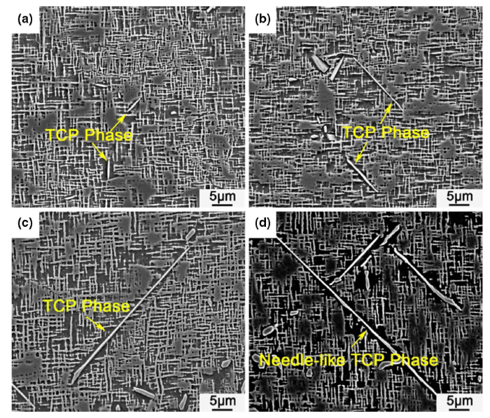 Evolution of TCP Phase During Long Term Thermal Exposure in Several Re ...