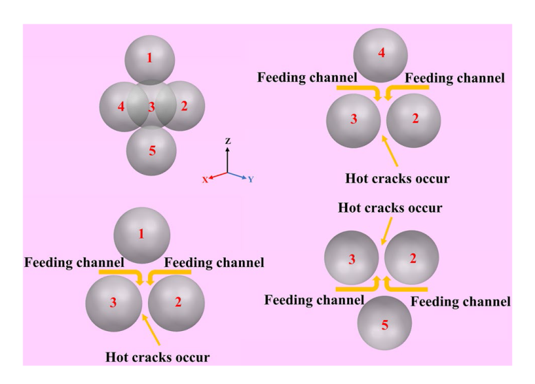 Fig. 12 Schematic diagram of the near-spherical grain feeding channel ...